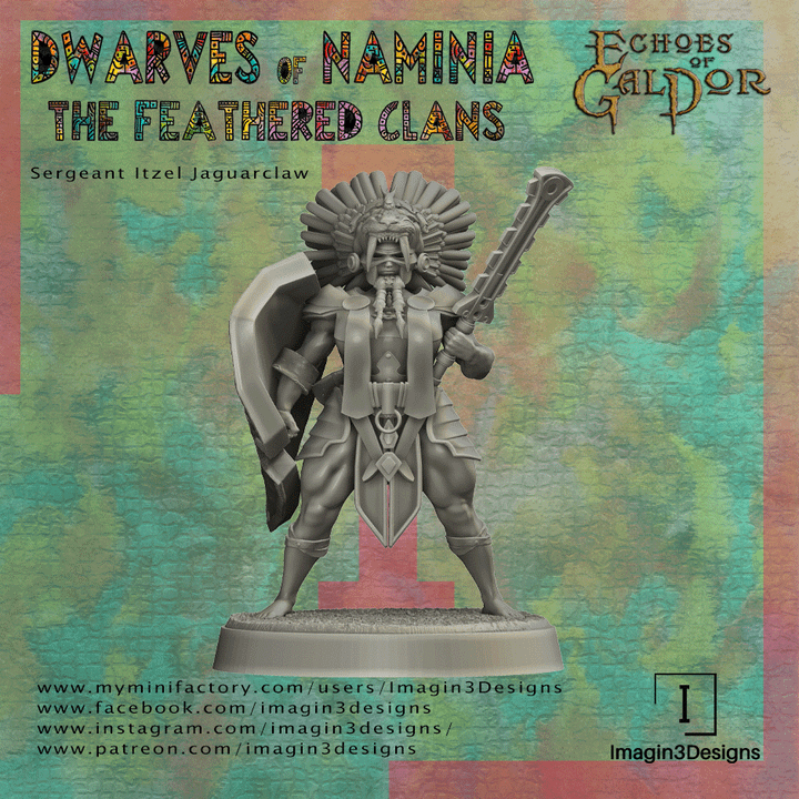 3D Printable The Jaguar Knights: Dwarven Obsidian-Armored Elite ...