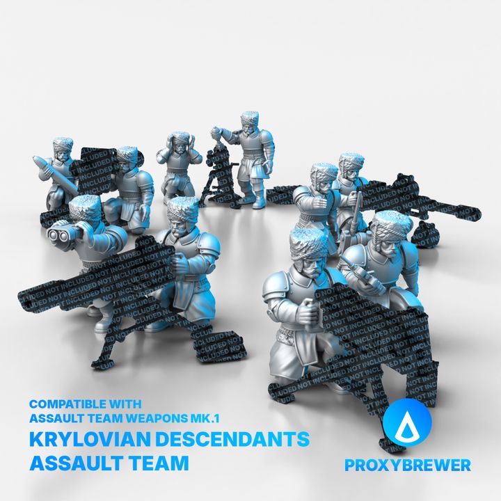3D Printable Krylovian Descendants - Assault Team by ProxyBrewer
