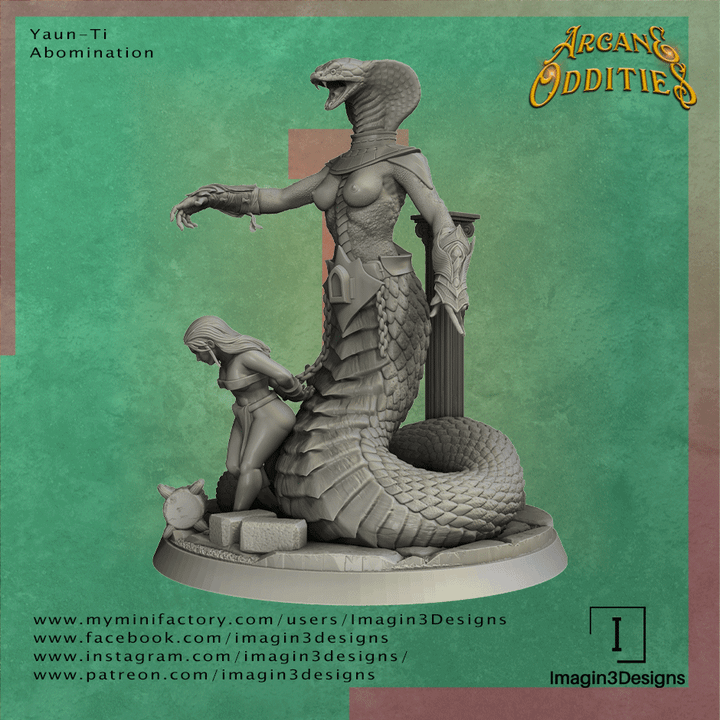 3D Printable Yuan-ti Abomination by Imagin3Designs