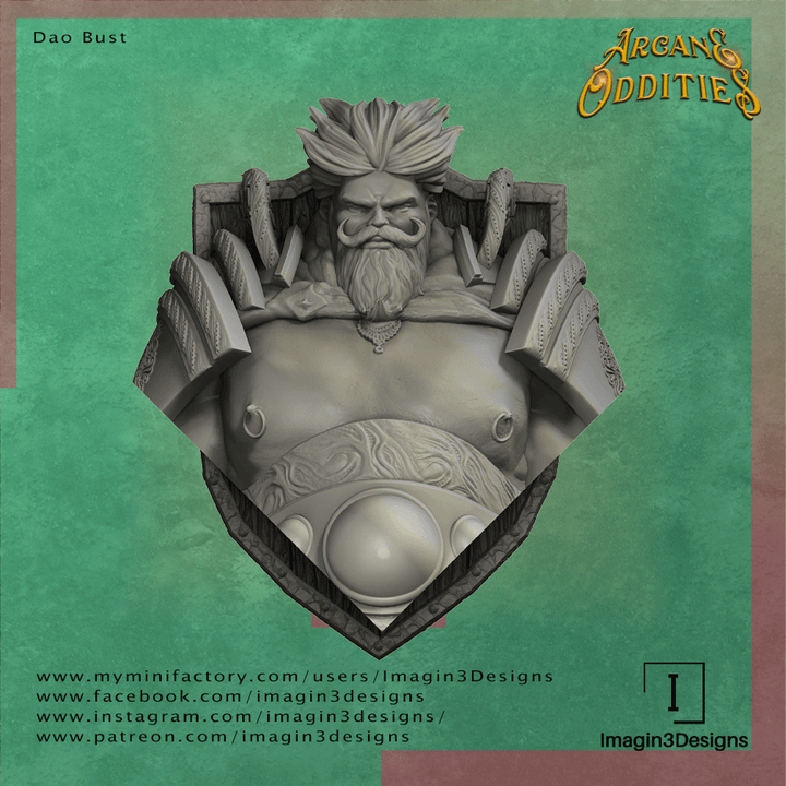 3D Printable Dao Bust by Imagin3Designs