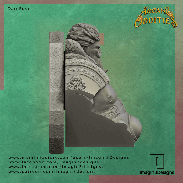 3D Printable Dao Bust by Imagin3Designs