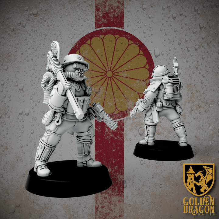 3D Printable Empire of Japan - Breaching Engineers by Golden Dragon Games