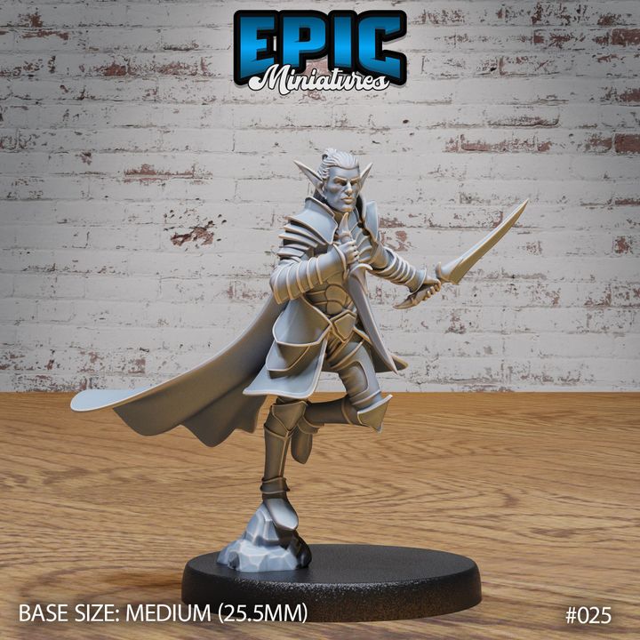 3D Printable Dark Elf Army Set E / Elven Fighter / Elvish Warrior ...