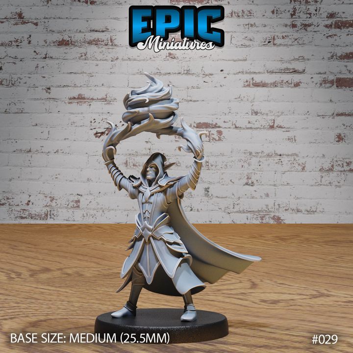 3D Printable Dark Elf Army Archmage / Elven Sorcerer / Elvish Magician ...