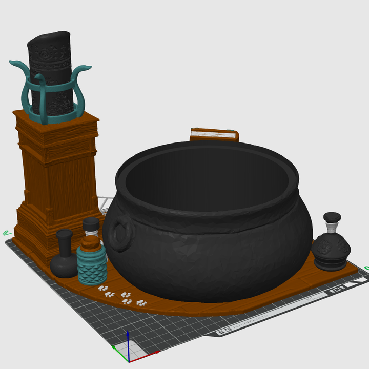 3D Printable Hocus Pocus Snack Bowl Dice Tower Support-Free by Jacob ...