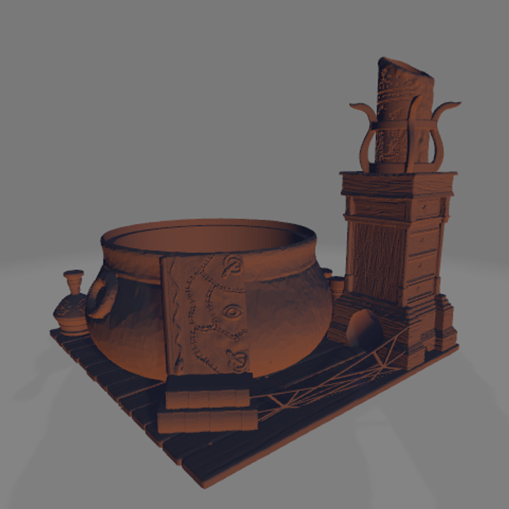3D Printable Hocus Pocus Snack Bowl Dice Tower Support-Free by Jacob ...