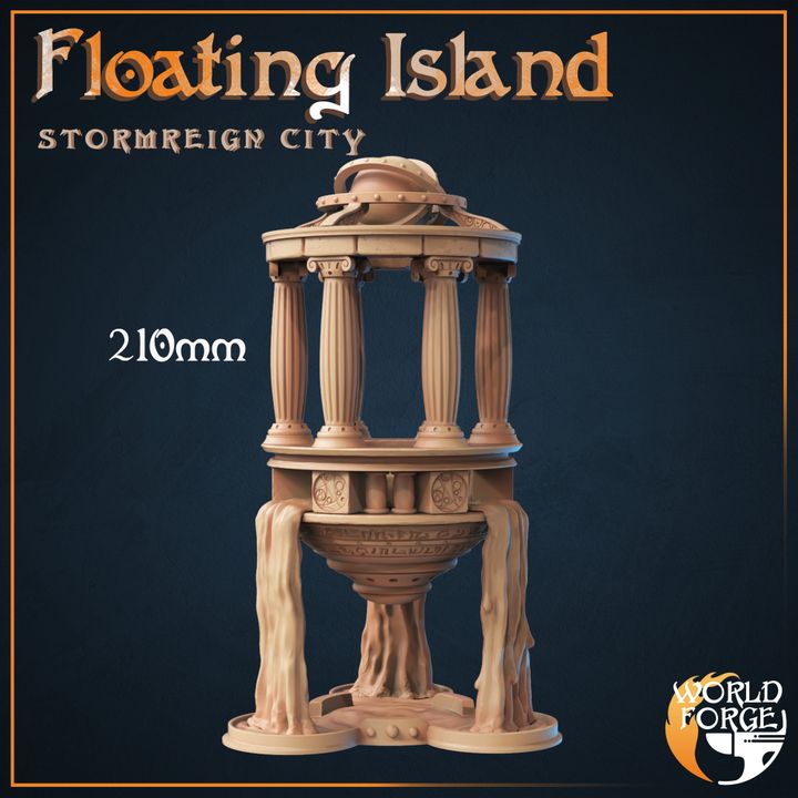 3D Printable Floating Island by World Forge Miniatures