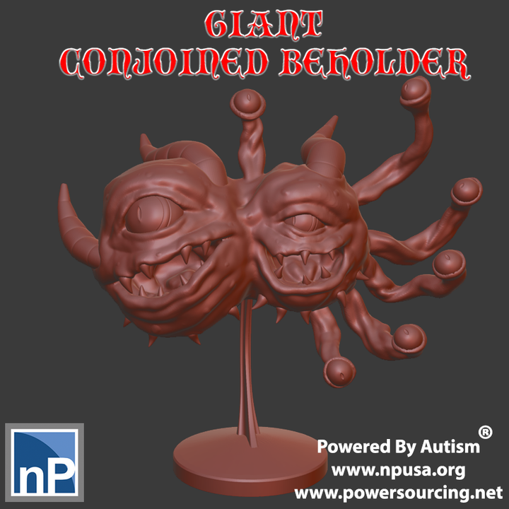 3D Printable Giant Conjoined Beholder by nonPareil Institute