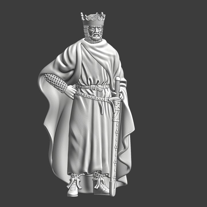 3D Printable Medieval King - Wargaming Commander by Northern Crusades ...