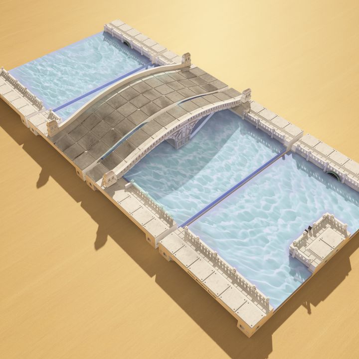 3D Printable Concretium "river & sewer tiles" by LumosMiniatureTerrain