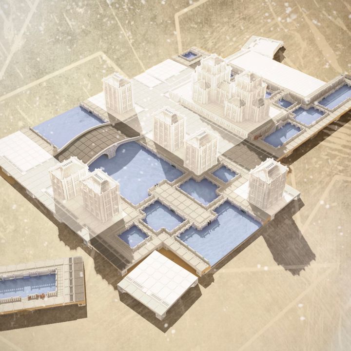 3D Printable Concretium "river & sewer tiles" by LumosMiniatureTerrain