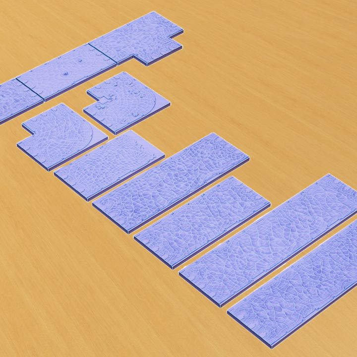 3D Printable Concretium "river & sewer tiles" by LumosMiniatureTerrain