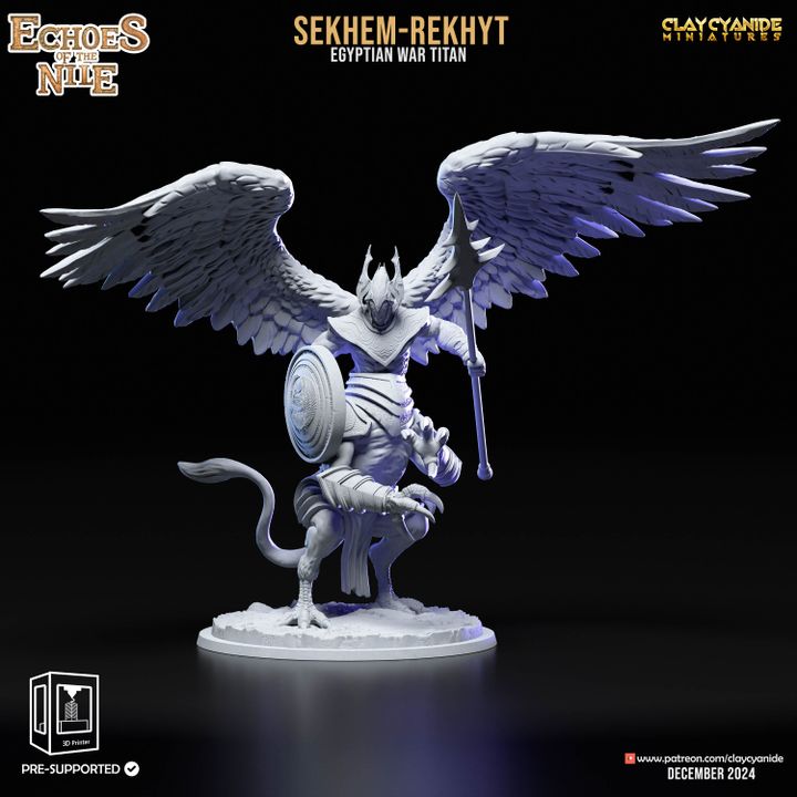 3D Printable Sekhem-Rekhyt by Clay Cyanide Miniatures