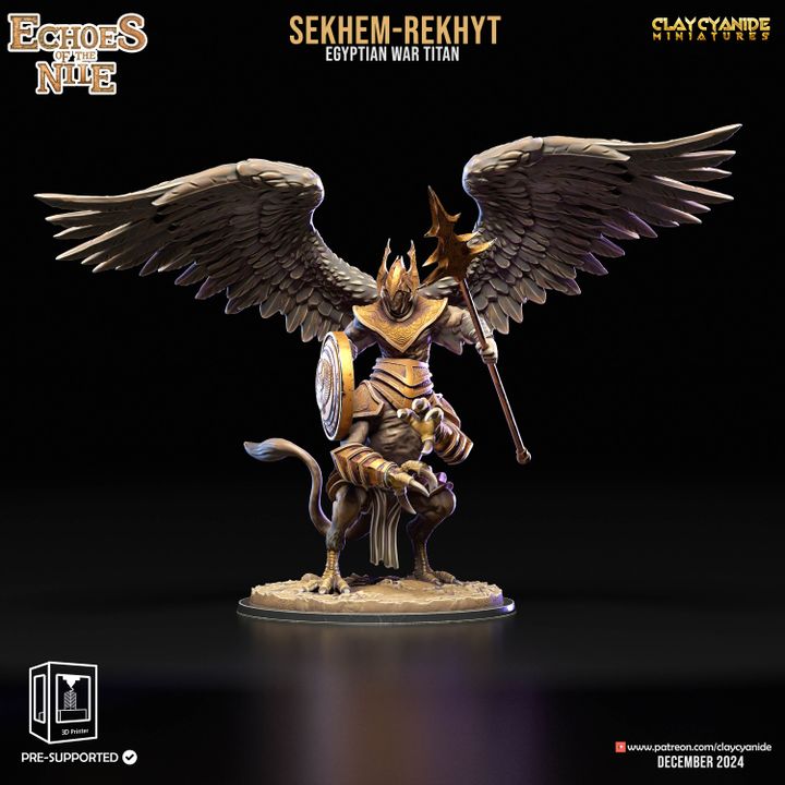 3D Printable Sekhem-Rekhyt by Clay Cyanide Miniatures