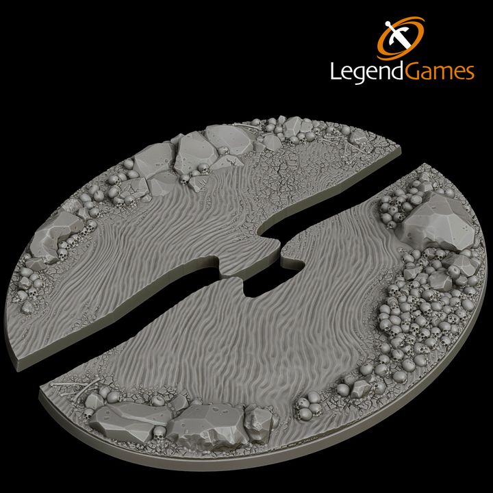 3D Printable LegendGames - 180x140mm Oval Bases - Death in the Desert ...