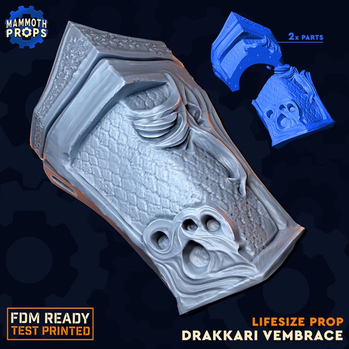 3D Printable Drakkari Vambrace- Life Sized Display Armor Prop by ...
