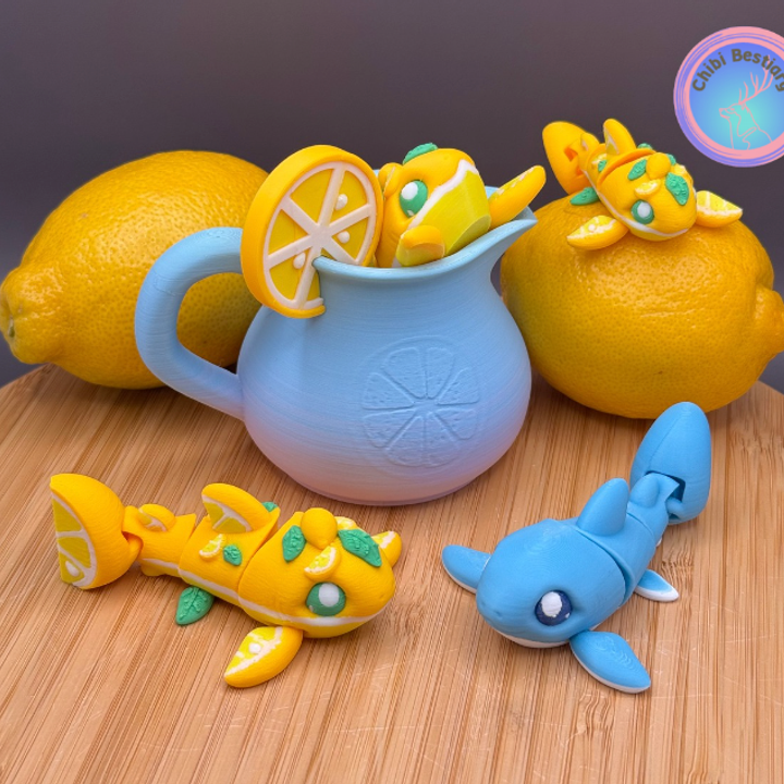 3D Printable Lemonade Shark Flexi by ChibiBestiary