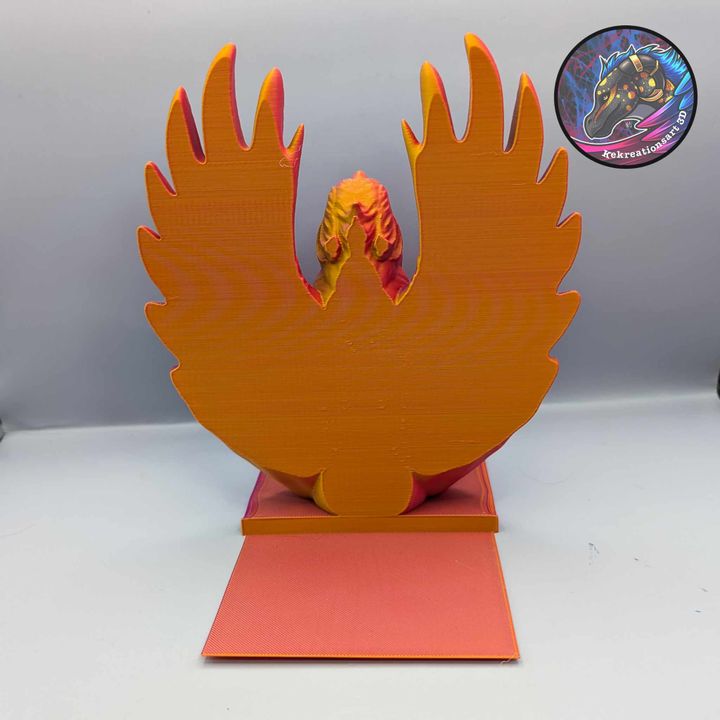 3D Printable Phoenix Bookend by Kirsten M