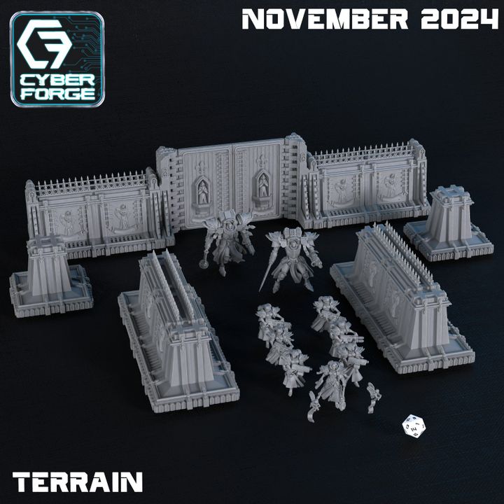 3D Printable Terrain Set Cyber Forge - November 2024 Release by Titan ...