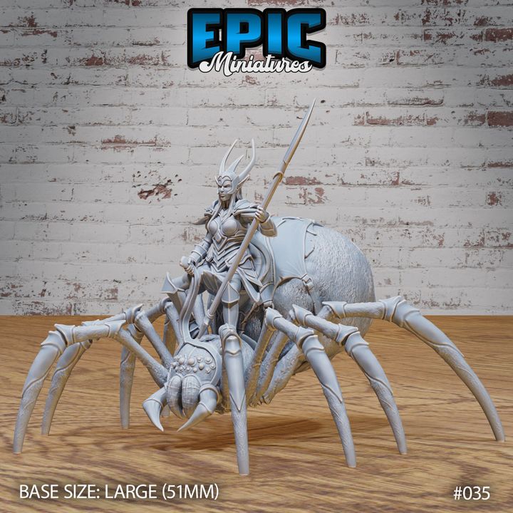 3D Printable Dark Elf Spider Rider / Elven Arachnid Warrior / Elvish ...