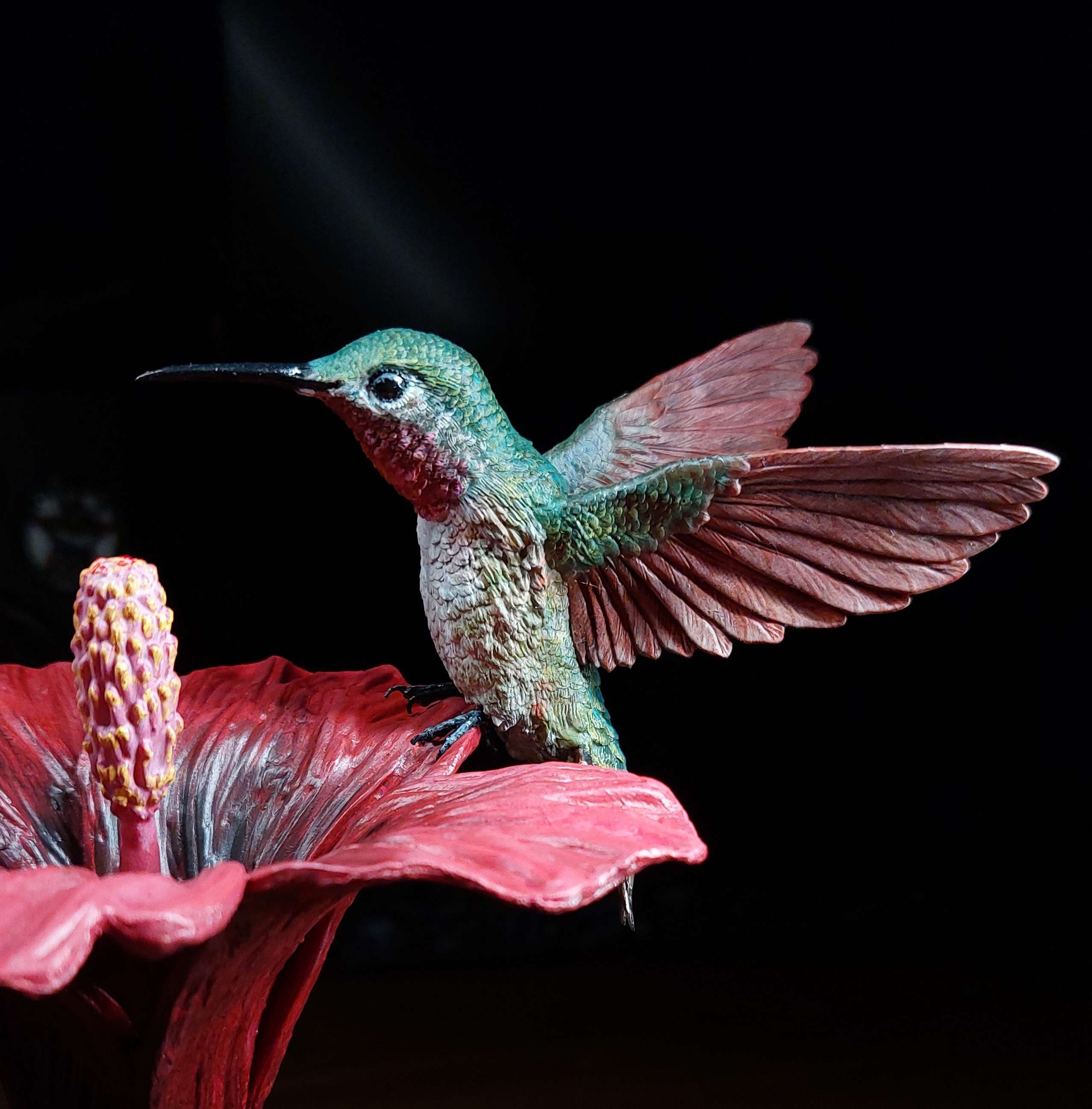 3D Printable Broad-Tailed Hummingbird by Animal Den Miniatures