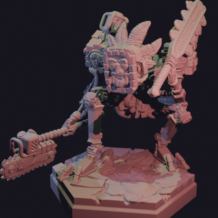 3D Printable LANCER AZTECH MECH by La voie du crane