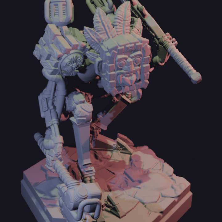 3D Printable LANCER AZTECH MECH by La voie du crane
