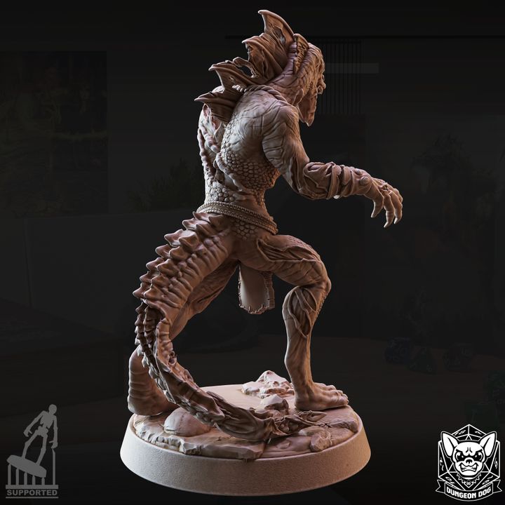 3D Printable Lizard Zombie - A by Dungeon Dog