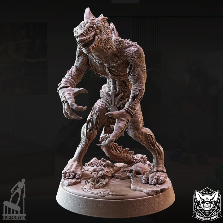 3D Printable Lizard Zombie - C by Dungeon Dog