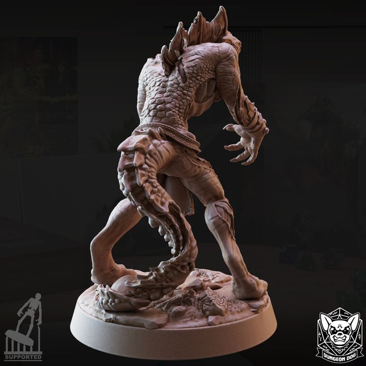3D Printable Lizard Zombie - C by Dungeon Dog
