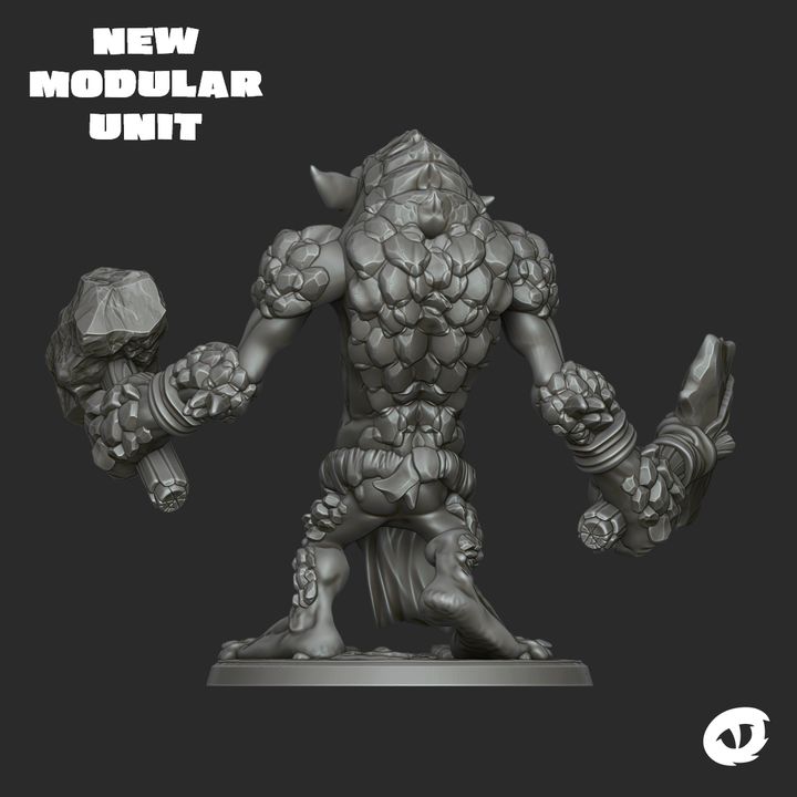 3D Printable Modular Rock Troll 2 by Insight Miniatures