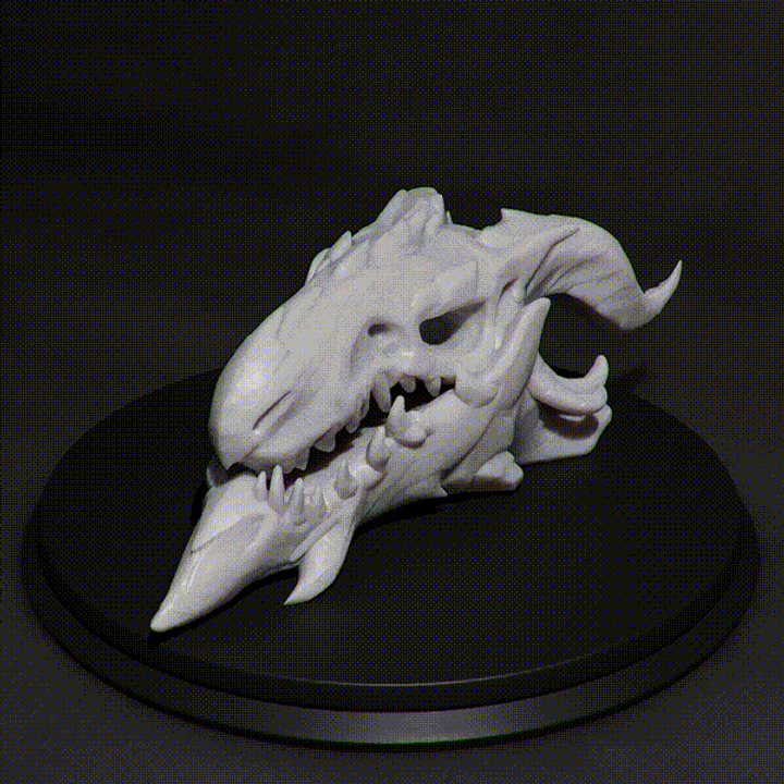 3D Printable Stylized Dragon Skulls by Toni Rabaron