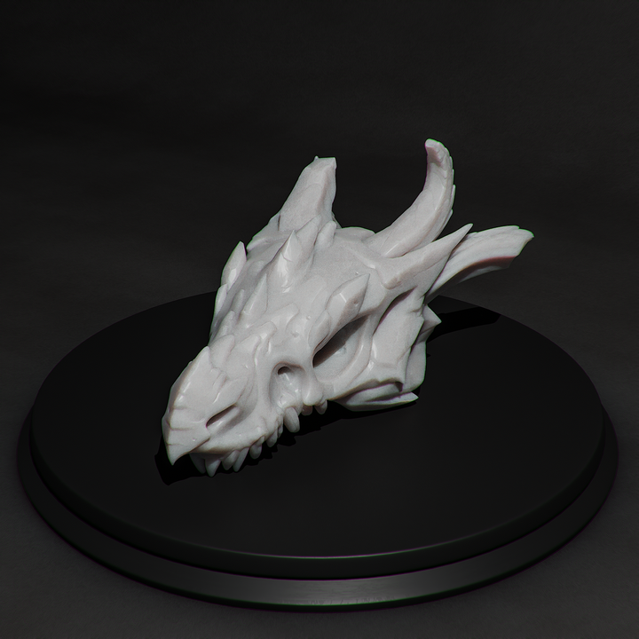 3D Printable Stylized Dragon Skulls by Toni Rabaron