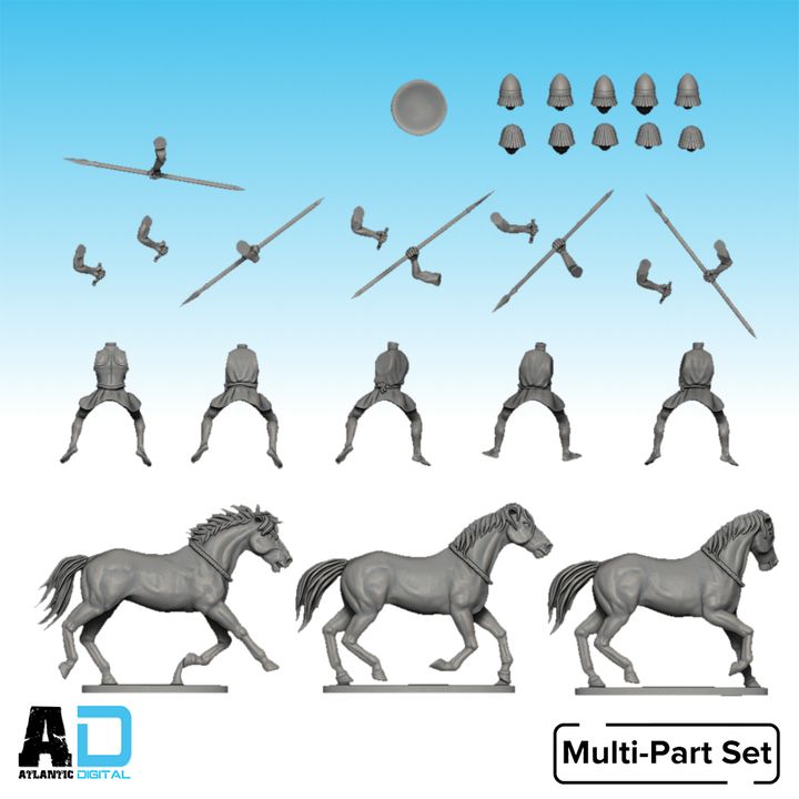 3D Printable Numidian Skirmisher Cavalry by Wargames Atlantic