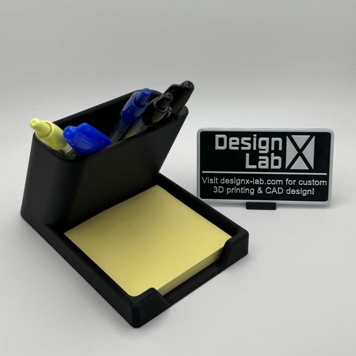 3D Printable Slanted Pen and Sticky Note Holder - (designx-lab.com) by ...