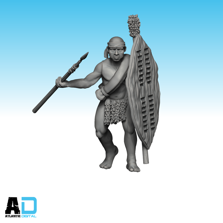3D Printable Natal Native Contingent by Wargames Atlantic