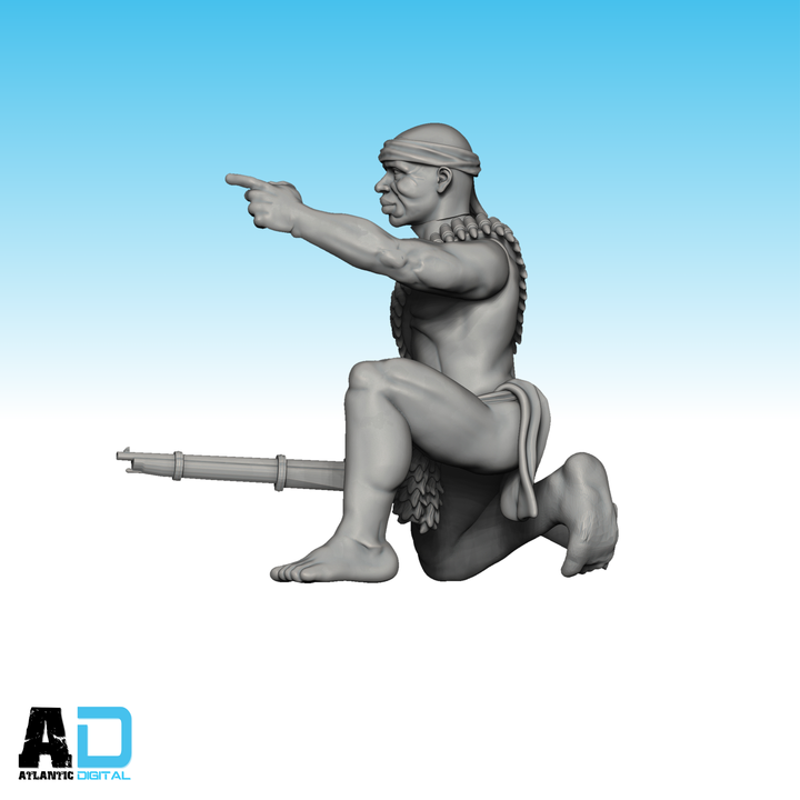 3D Printable Natal Native Contingent by Wargames Atlantic