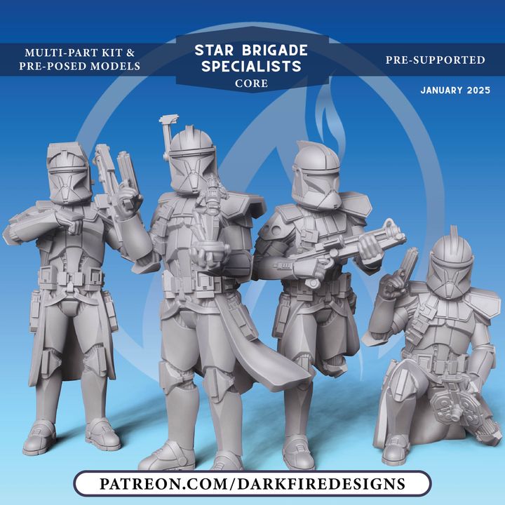 3D Printable Star Brigade Specialists by Dark Fire Designs