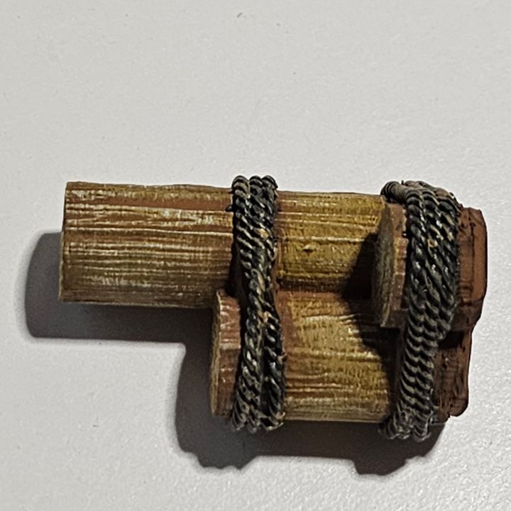 3D Printable Wooden Pillar with Rope by Itar