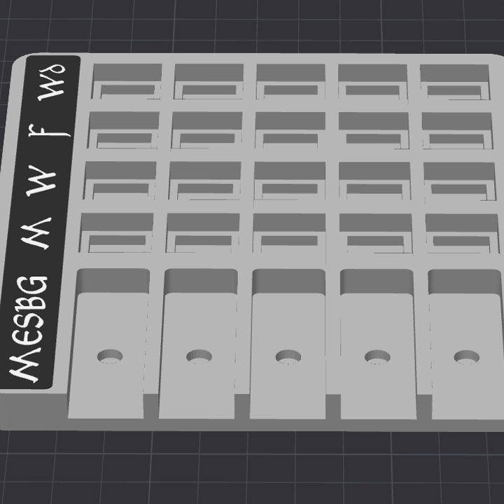 3D Printable MESBG Hero Tracker by John DeFlorian