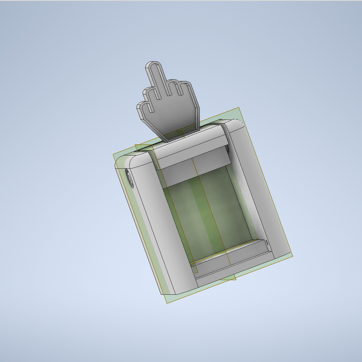 3D Printable Middle Finger Box by Elian Briceno