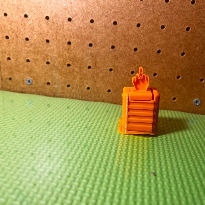 3D Printable Middle Finger Box by Elian Briceno