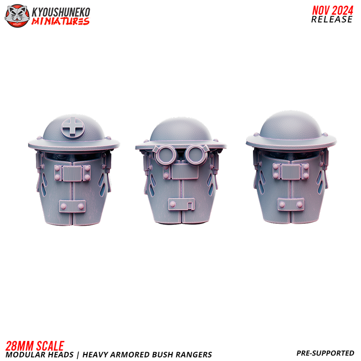 3D Printable Heads | Australian Heavy Armored Bush Rangers ww2 by ...