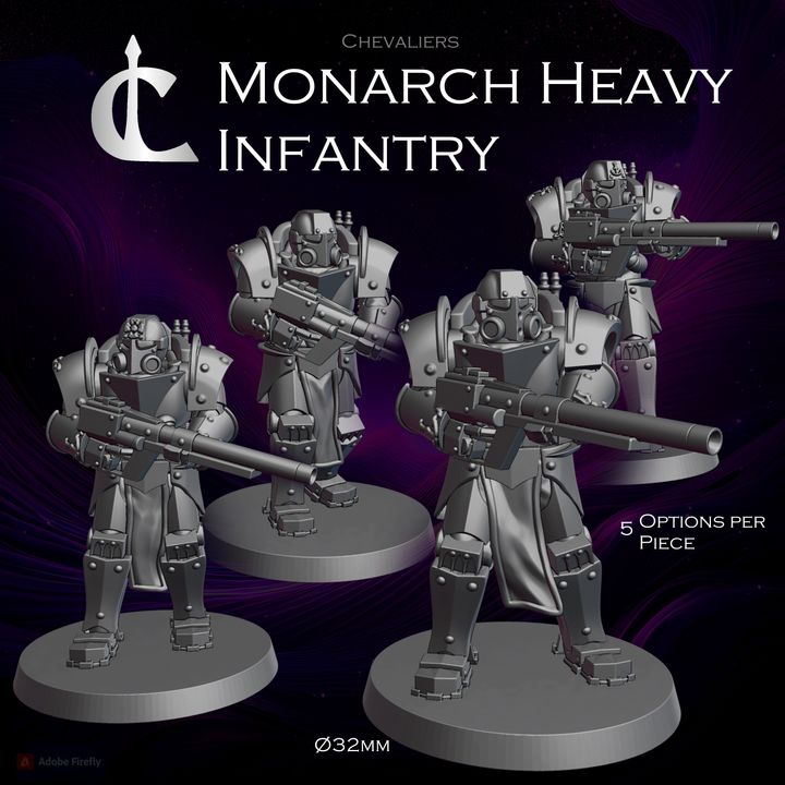 3D Printable Monarch Infantry - Presupported by Weeping Stars