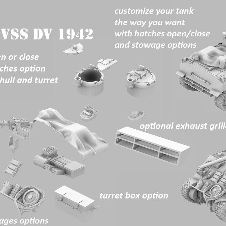 3D Printable Sheramn M4A4 VVSS DV by Counlane Models