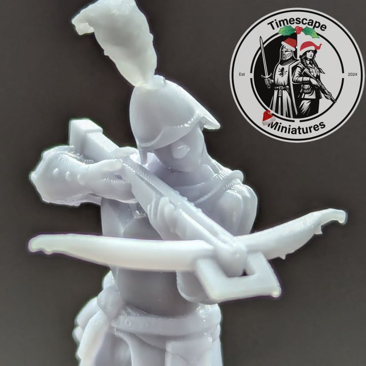 3D Printable Medieval lion crossbowmen with bannerman by Timescape ...