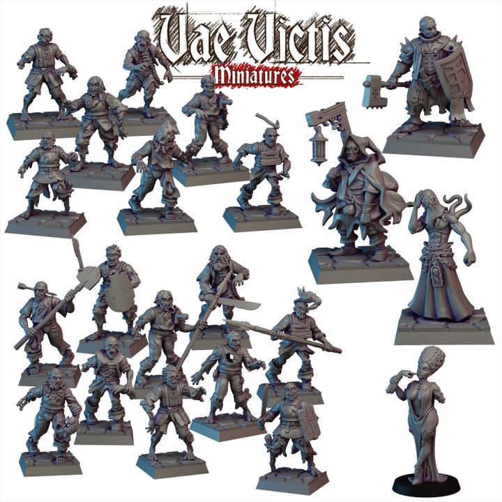 3D Printable [JANUARY 2025 RELEASE] Zombie Horde [PRE-SUPPORTED] by Vae ...