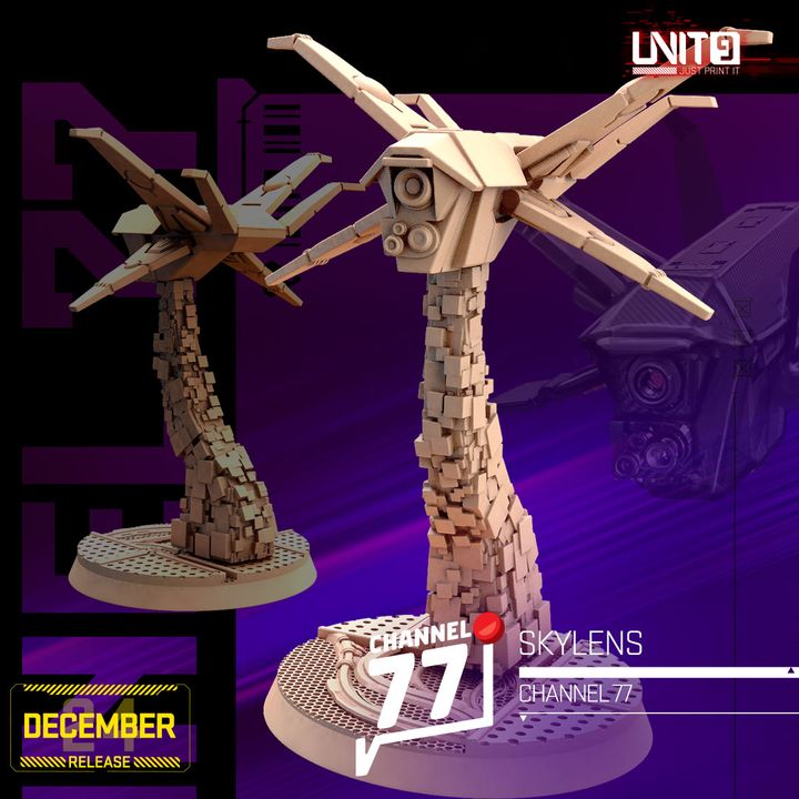 3D Printable Cyberpunk - Sky Lens drone - Channel 77 Media Group by UNIT9