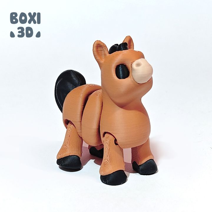 3D Printable Horse - flexi - articulated - cute - STL file for 3D ...