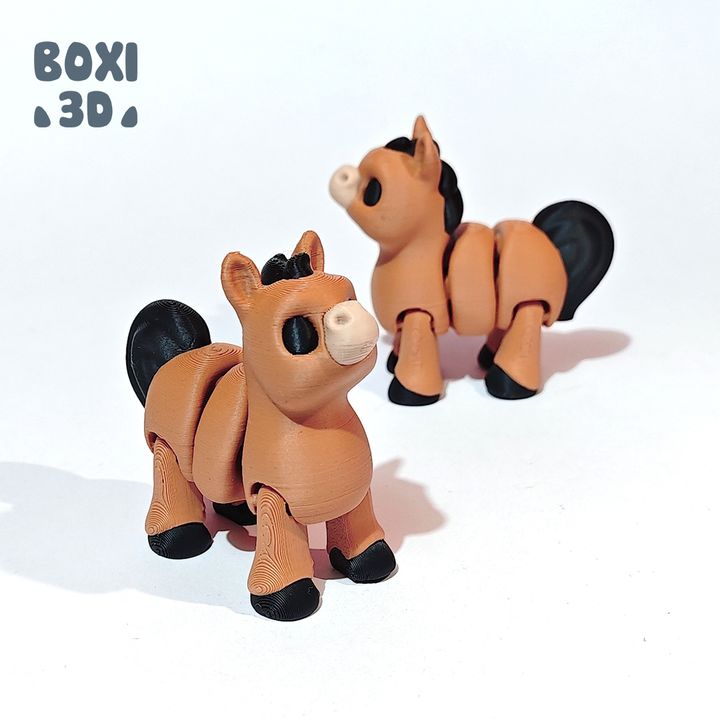 3D Printable Horse - flexi - articulated - cute - STL file for 3D ...